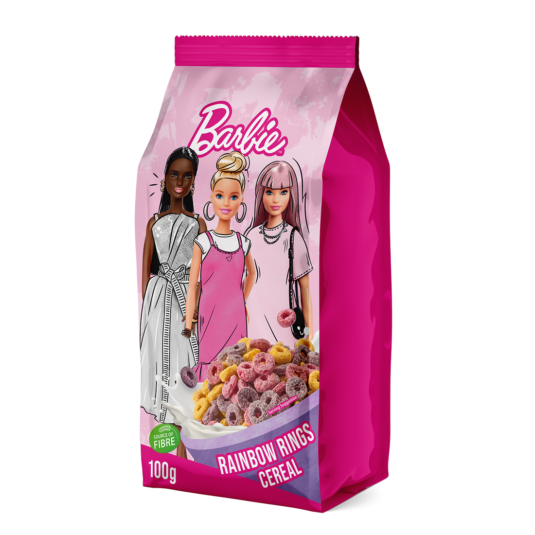 Barbie Fruity Rings Cereal Bag 100g – Whateverkidz